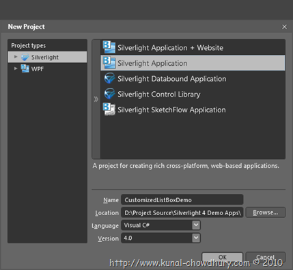 Customized Scrolling in Silverlight using Expression Blend | Kunal Chowdhury